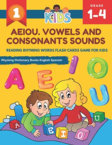 AEIOU. Vowels and Consonants Sounds Reading Rhyming Words Flash Cards ...