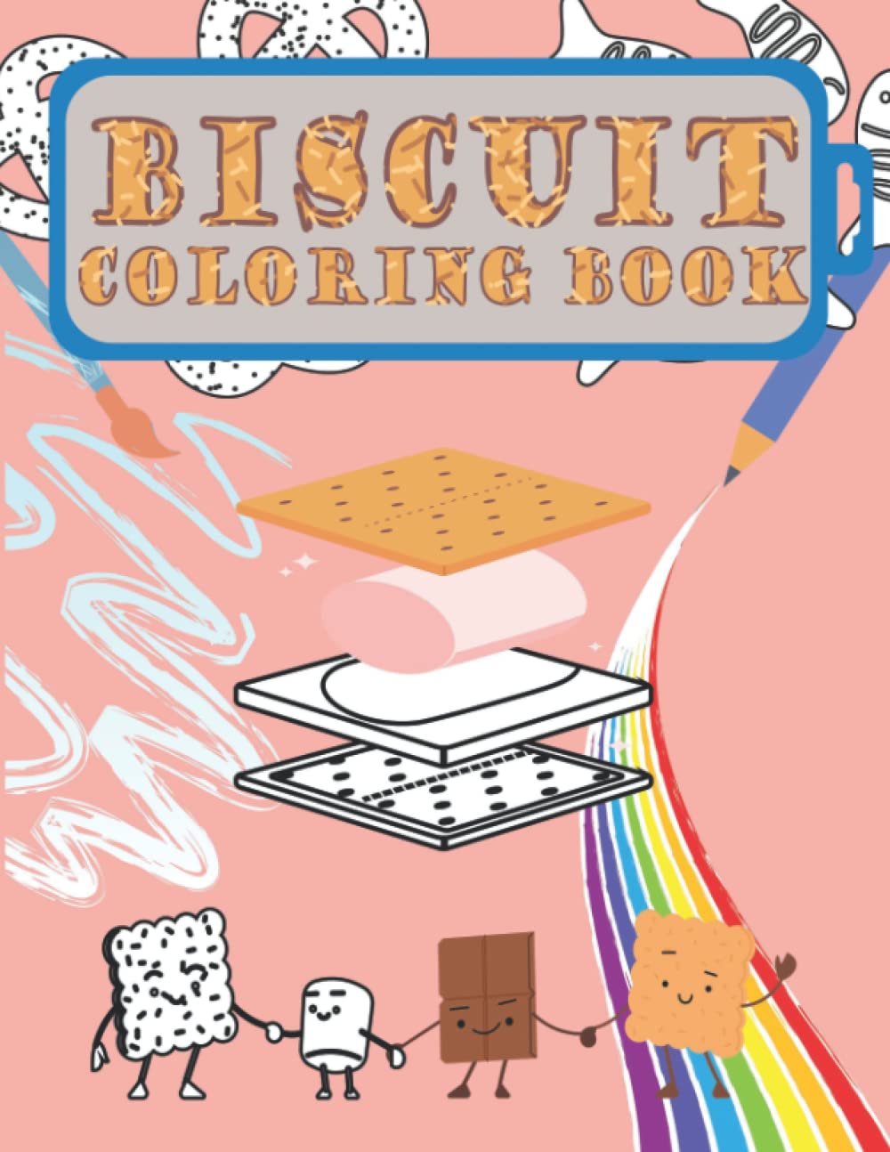 Biscuit Coloring Book For Kids Aged 4-8: Cute cookies popsicles kiddie ...