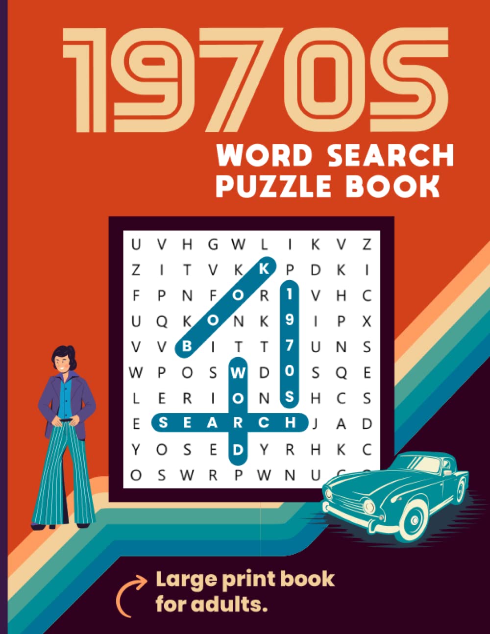 1970's word search puzzle book: 70s retro word search large print book ...