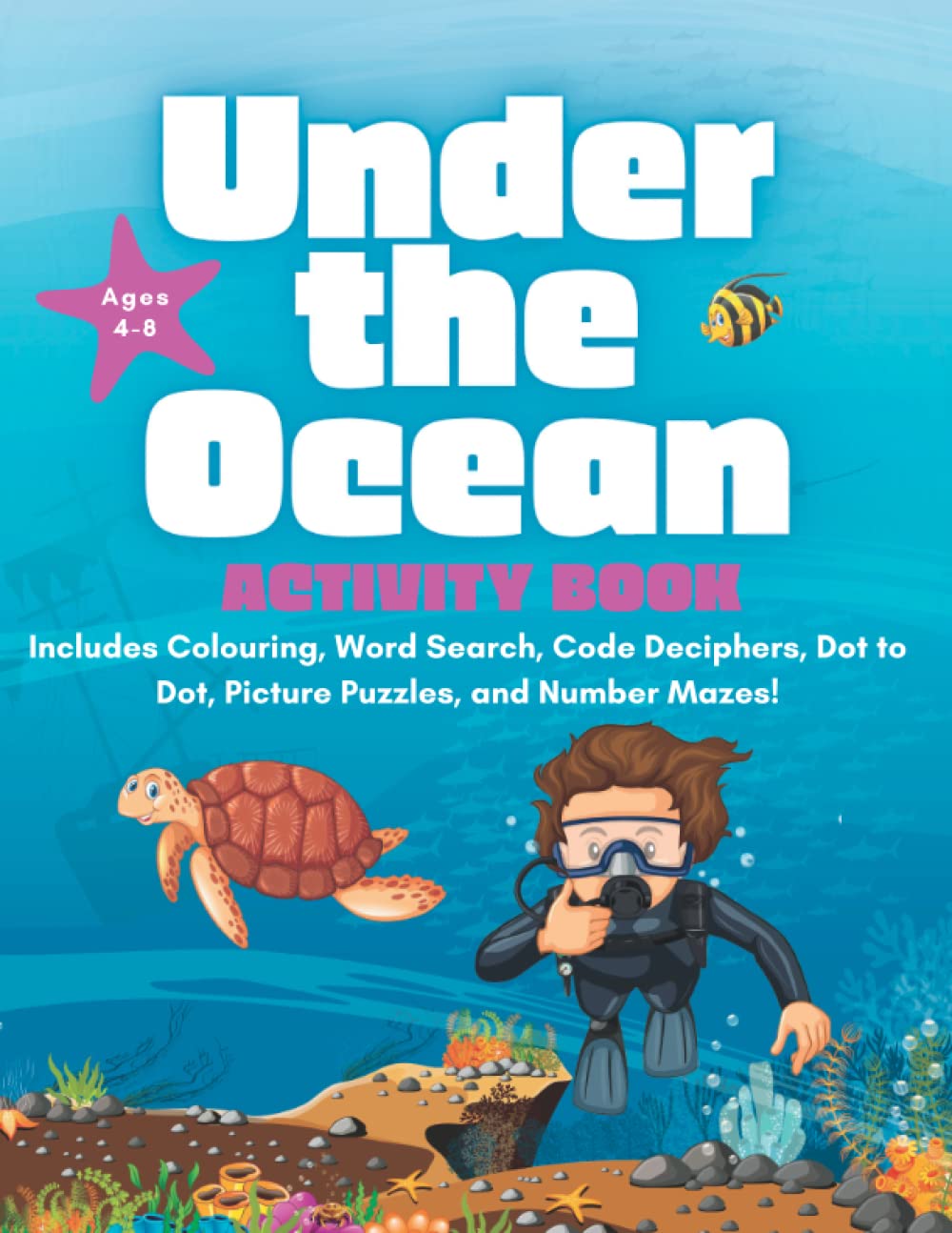 Under the Ocean Activity Book - includes Coloring, Word Search, Dot to ...