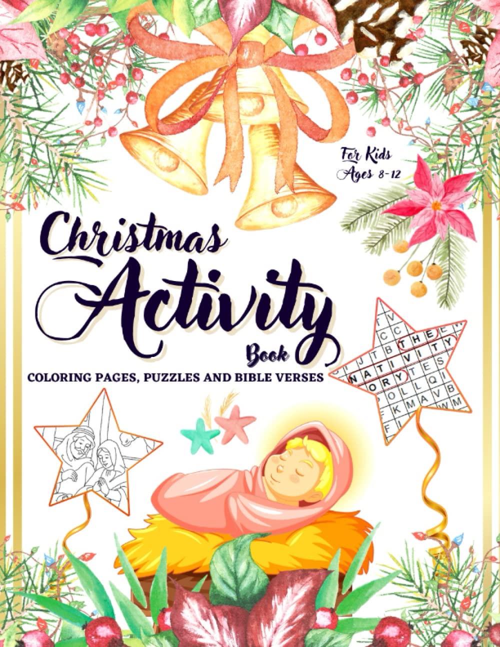 Christmas Activity Book for Kids Ages 8-12 Coloring Pages, Puzzles and ...