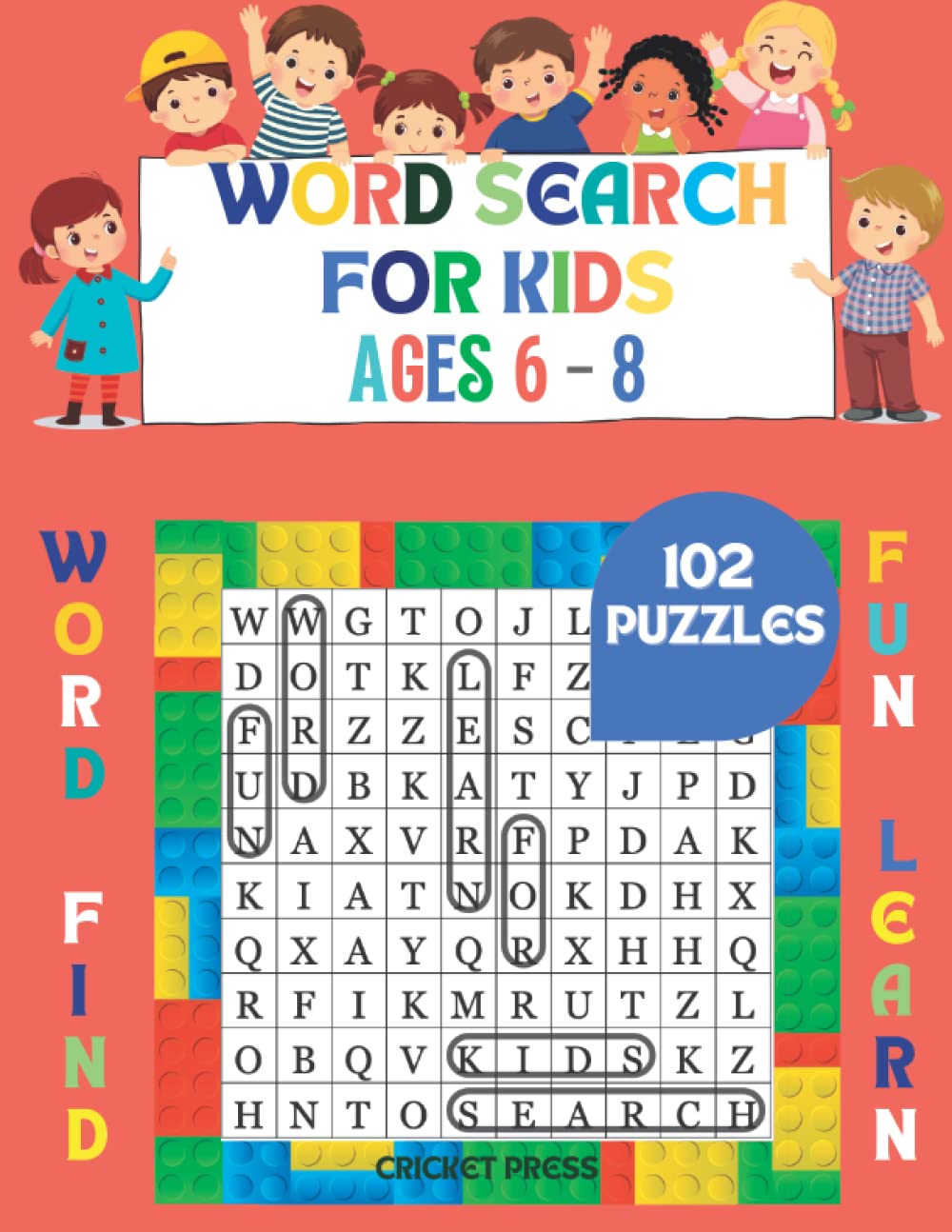 Word Search For Kids Ages 6-8 Word Find Large Print: Learn Sight Words ...