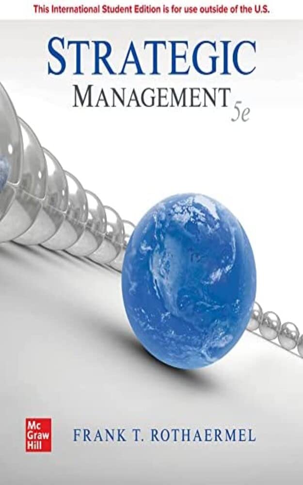 Strategic Management: Concepts 5th Edition by Frank T. Rothaermel ...
