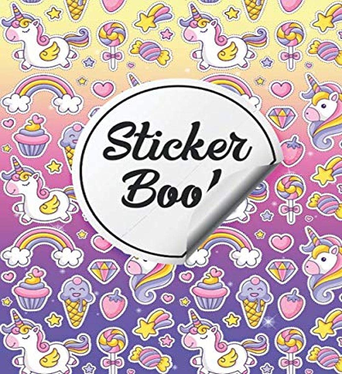 Sticker Book: Unicorn Blank Sticker Book for Collecting Stickers Adults ...