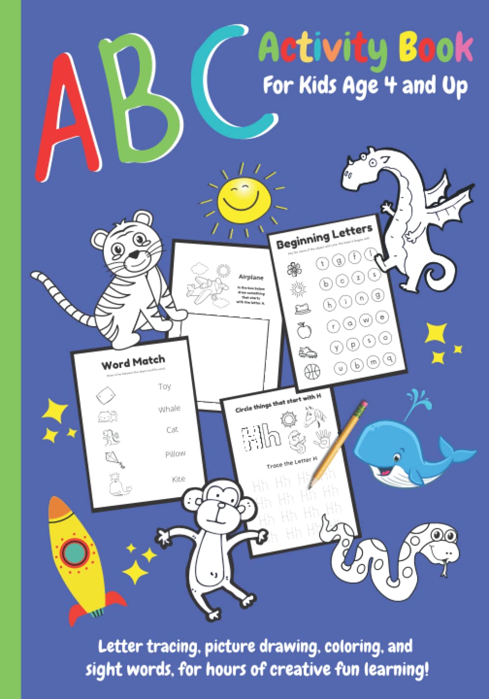 ABC Activity Book For Kids Age 4 and Up: Letter tracing, picture ...