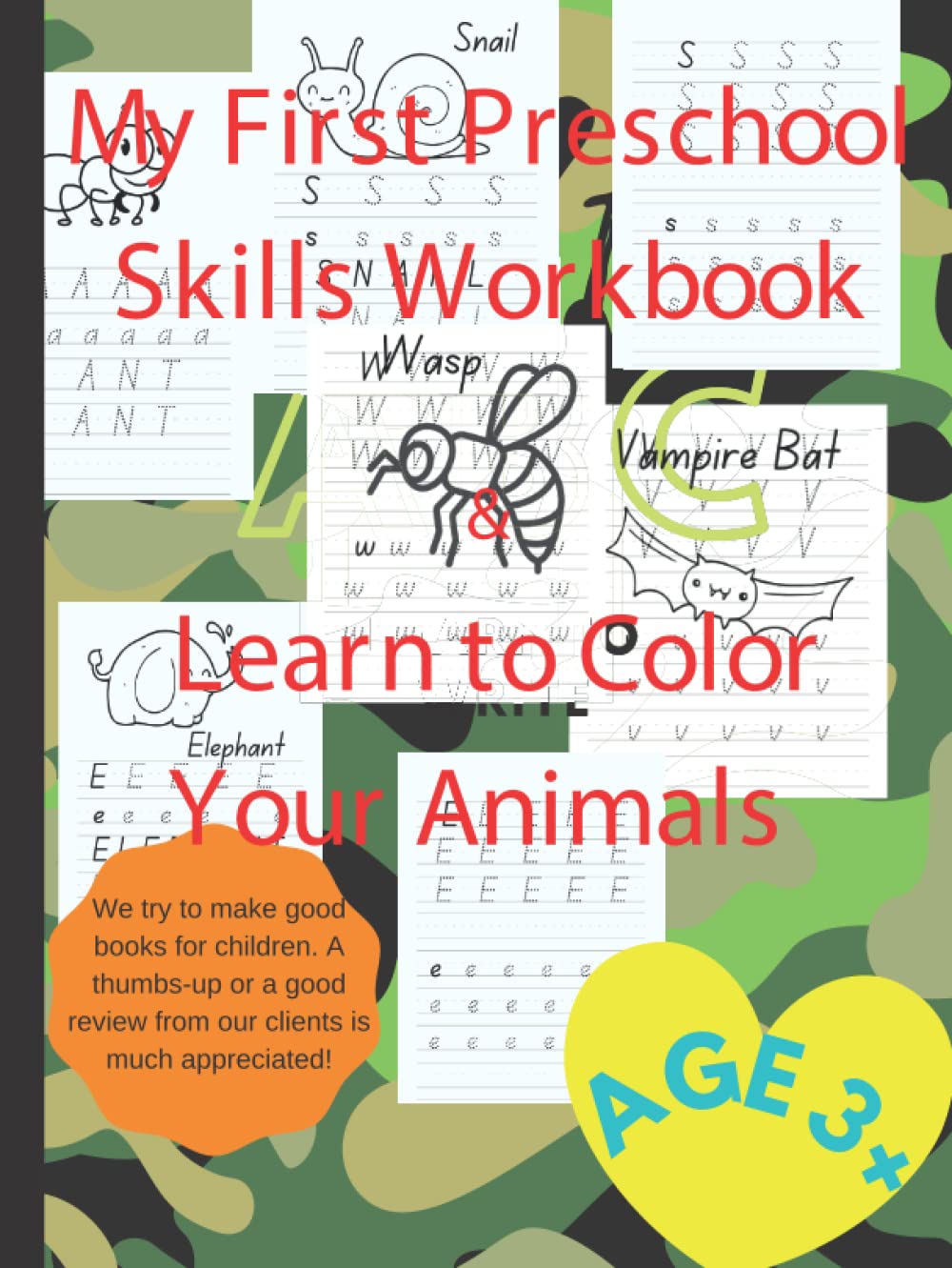 My First Preschool Skills Workbook n: Learn to Color Your Animals ...