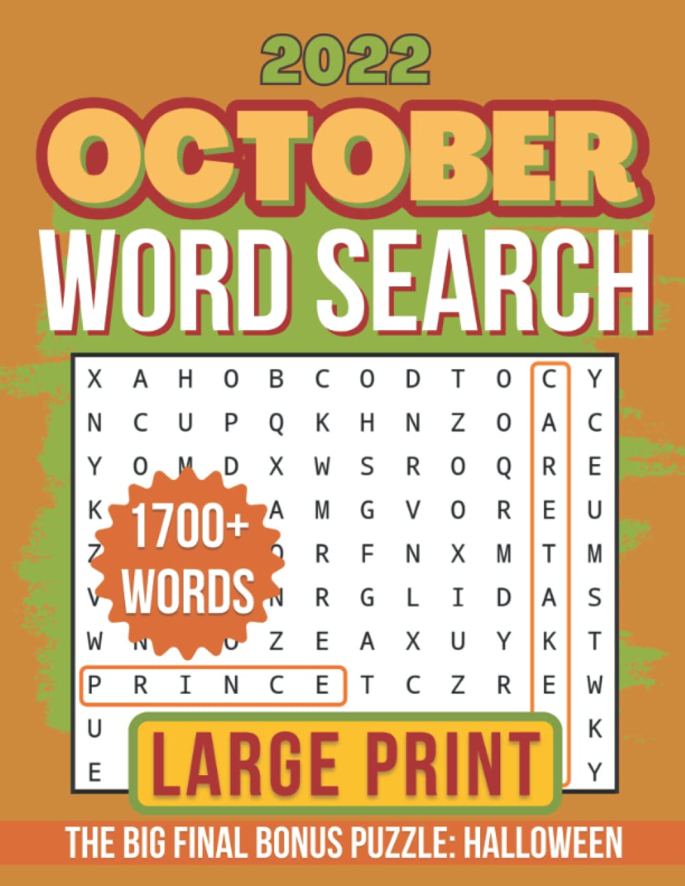 OCTOBER WORD SEARCH LARGE PRINT: A New Fun and Relaxing Word Search ...
