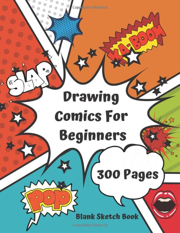 Drawing Comics For Beginners 300 Pages Blank Sketch Book: Drawing ...