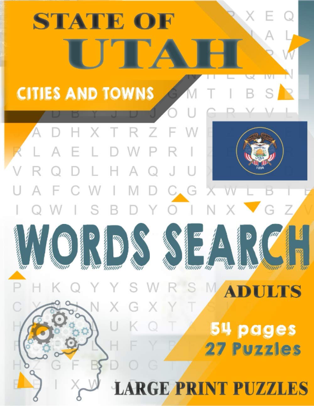 State of UTAH Cities and Towns Words Search: BRAIN GAME with Cities and ...