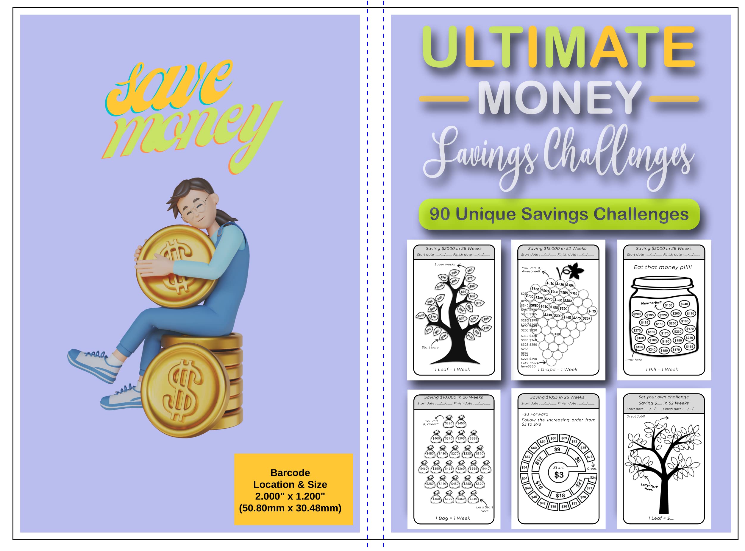 Ultimate Money Savings Challenge Book- Plan your budget in a funny way ...