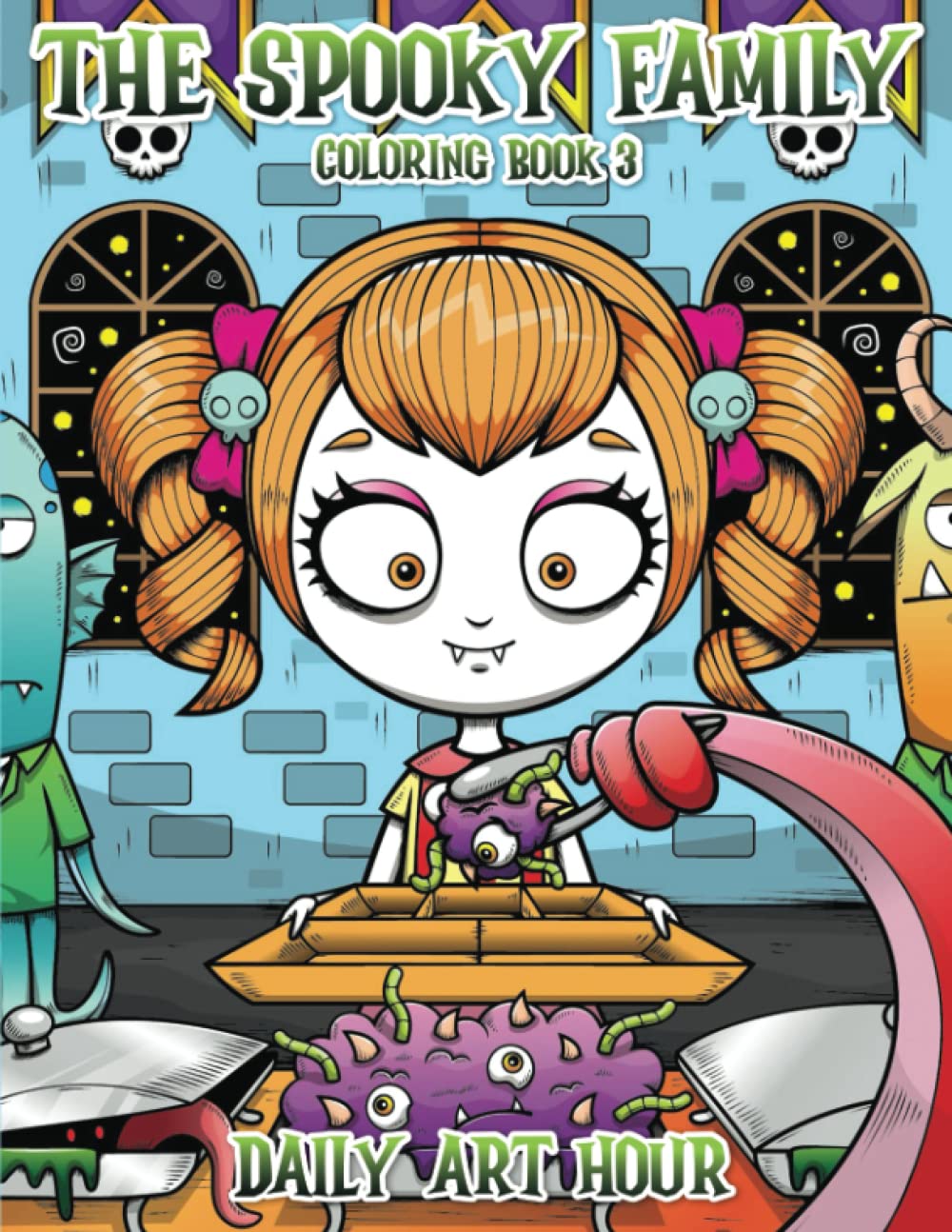 The Spooky Family Coloring Book 3: Cute Adorable Pastel Goth Coloring ...