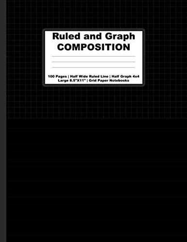 Ruled and Graph Composition: Half Wide Ruled Line and Half Graph Paper ...