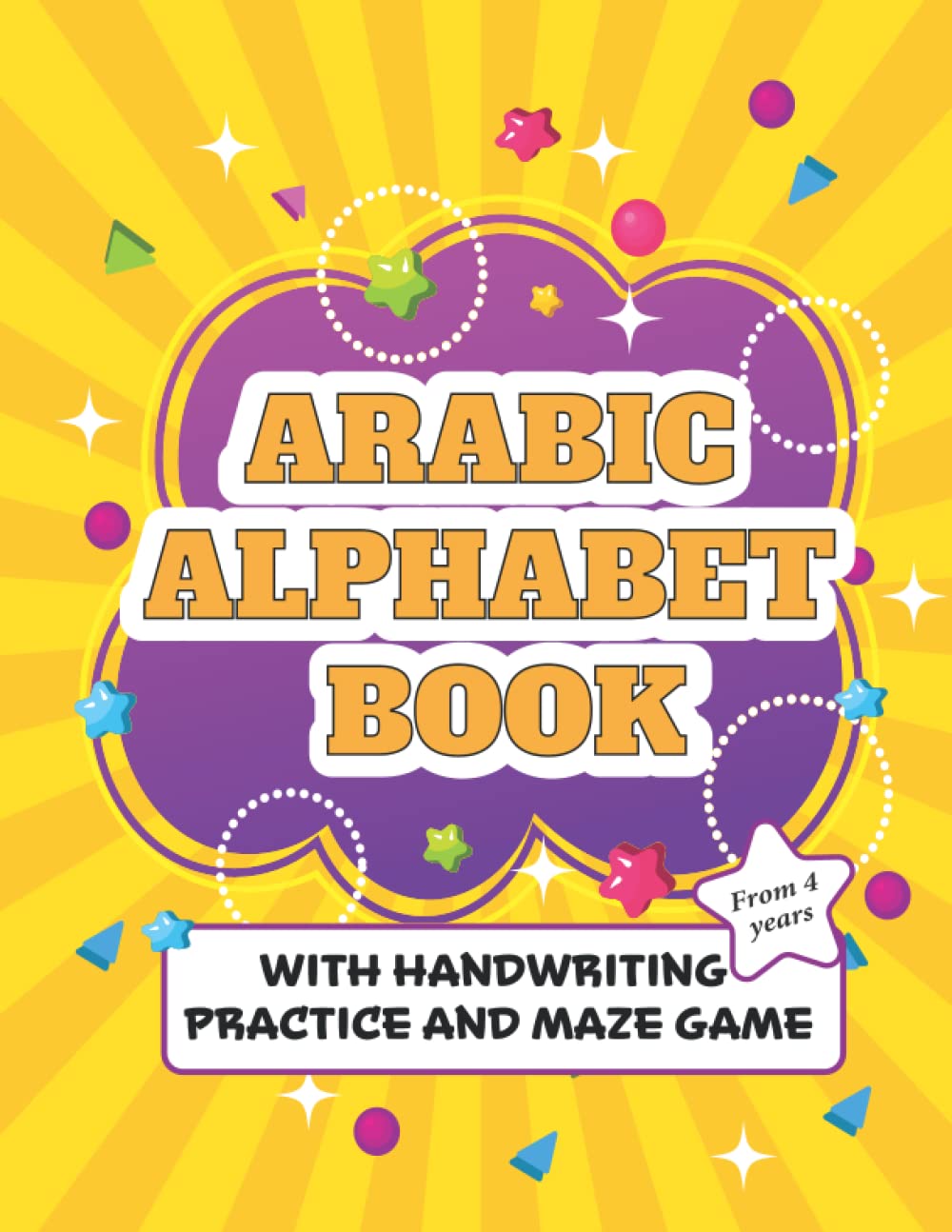 Arabic Alphabet Book: Arabic Alphabet Book with handwriting and Maze ...