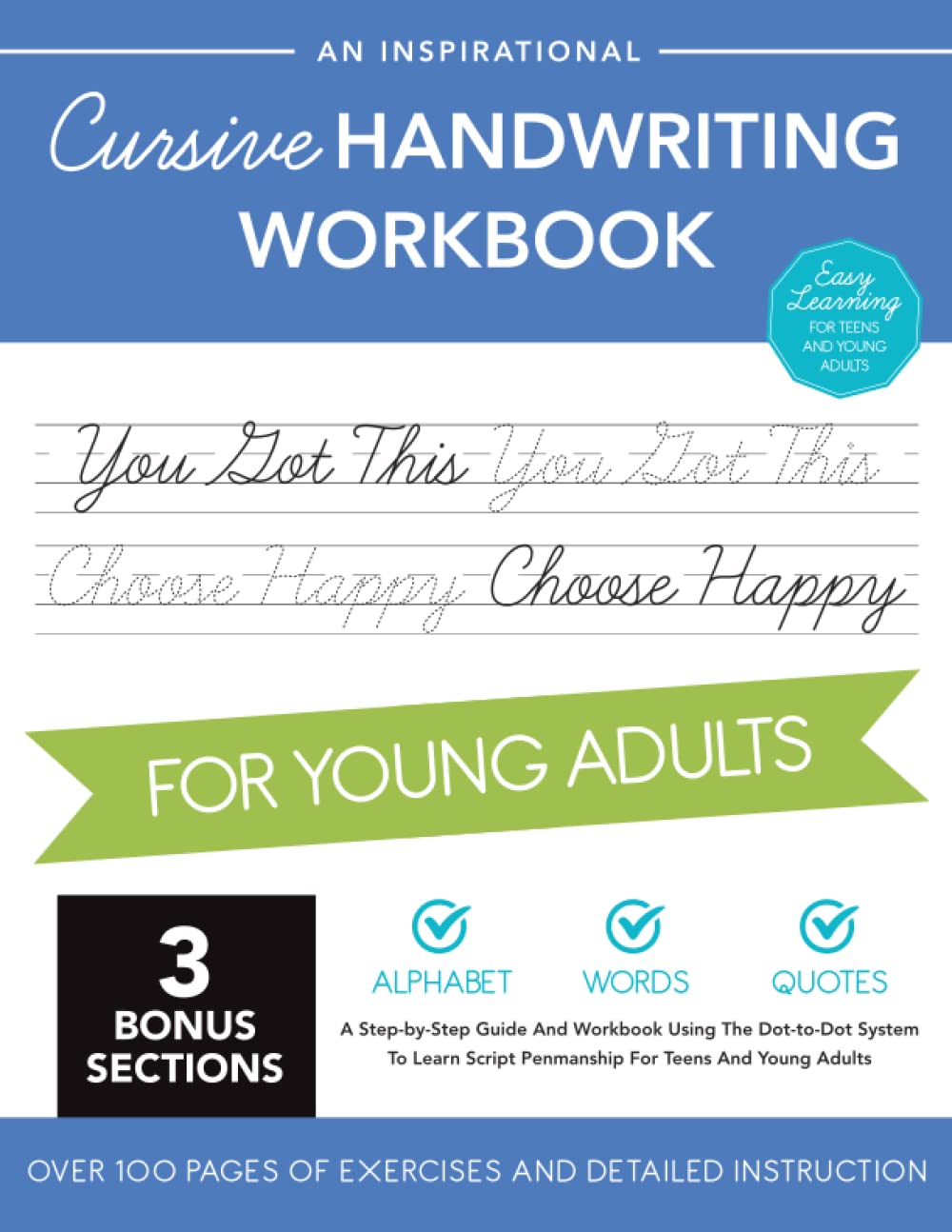 An Inspirational Cursive Handwriting Workbook | Over 100 Pages Of ...