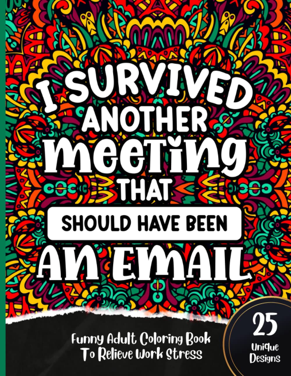 Funny Adult Coloring Book To Relieve Work Stress: 25 Coloring Pages ...