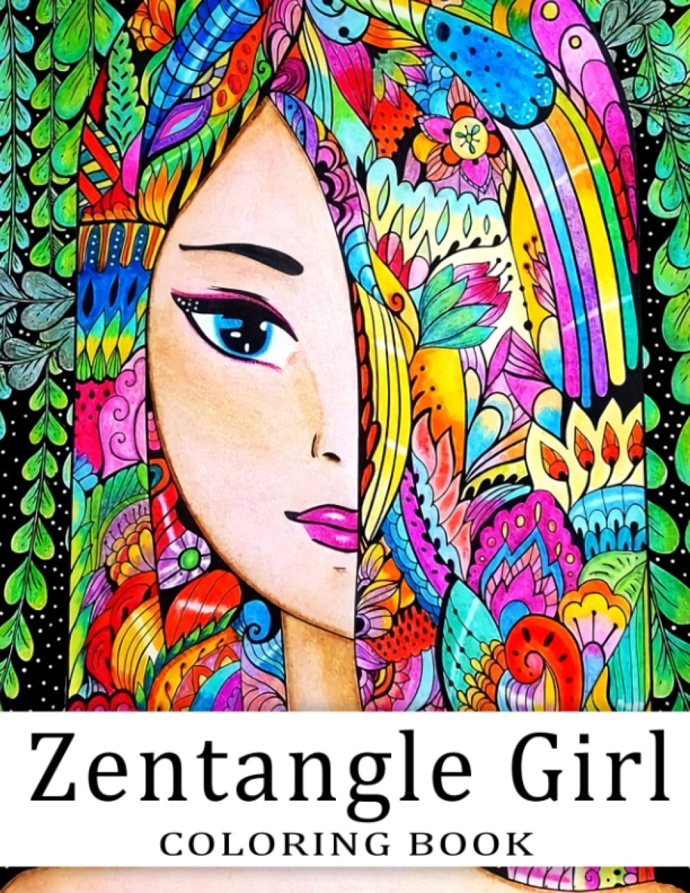 Zentangle Girl Coloring Book: This Teenager Girls Colouring Book | 30 ...