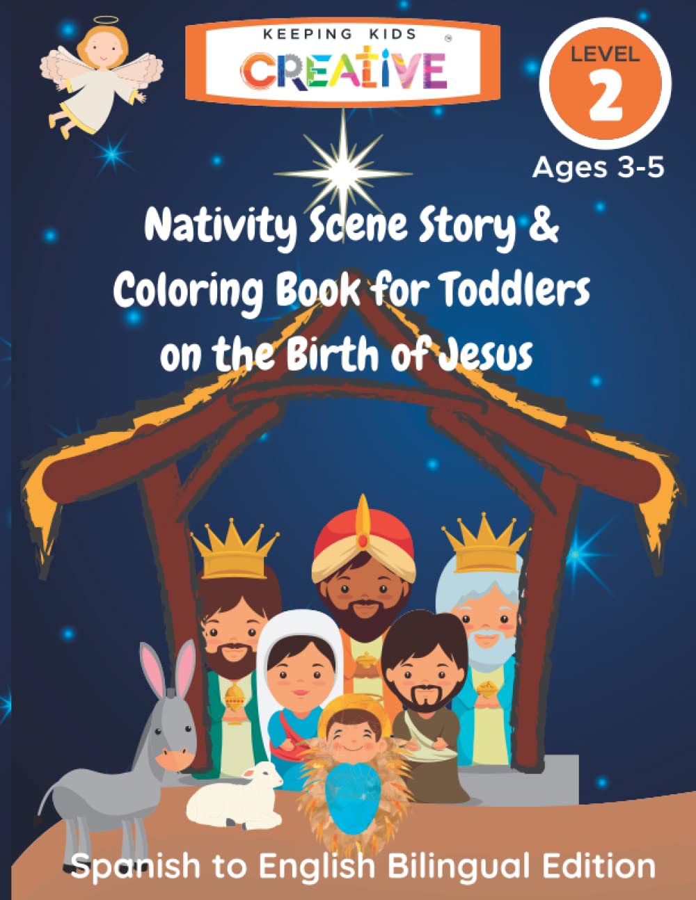 Nativity Scene Story and Coloring Book for Toddlers on the Birth of ...