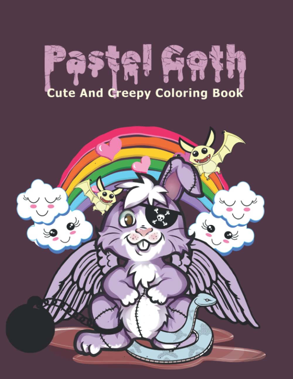 Pastel Goth Cute And Creepy Coloring Book: Kawaii And Cute Spooky ...