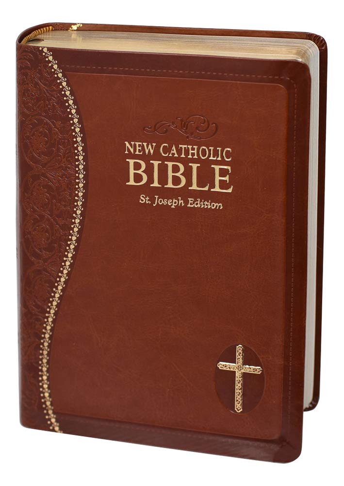 NCB New Catholic Bible, Medium Size - Brown (Print, Dura Lux, Imitation ...
