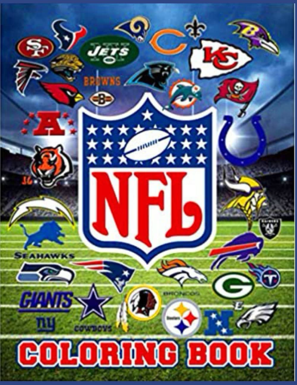 NFL Coloring Book: Anxiety NFL Coloring Books For Adults And Kids ...