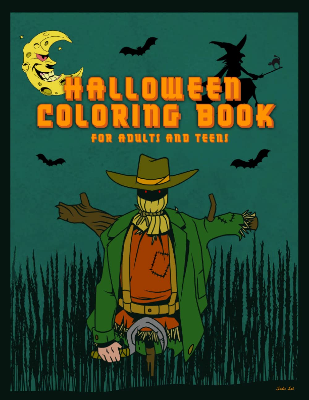 Halloween Coloring Book for Adults and Teens: Relax and Immerse ...