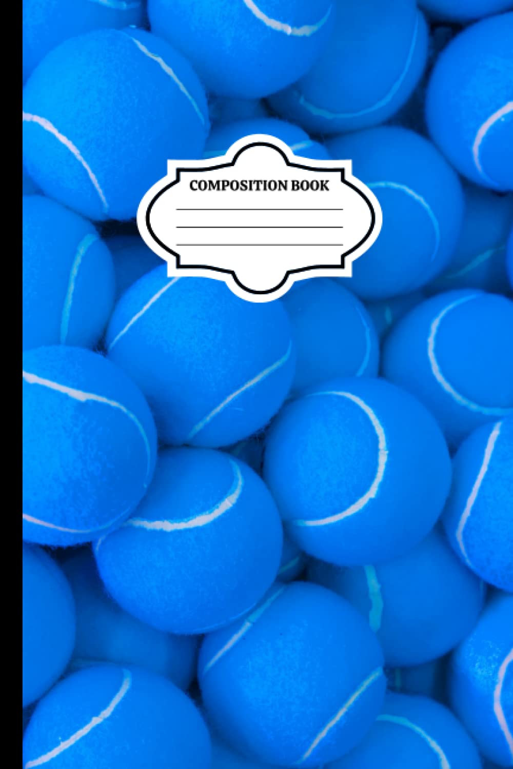 Composition Book: Blue Tennis Notebook with 120 Wide-Ruled Pages by JRG ...