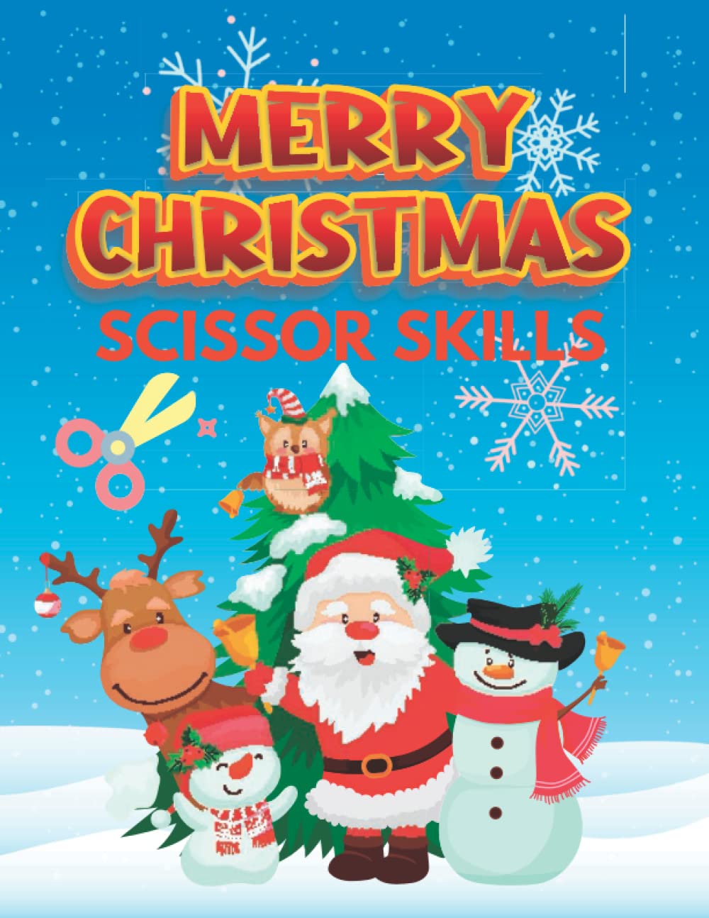 Large Christmas Scissor Skills Preschool Workbook for Toddlers and Kids ...