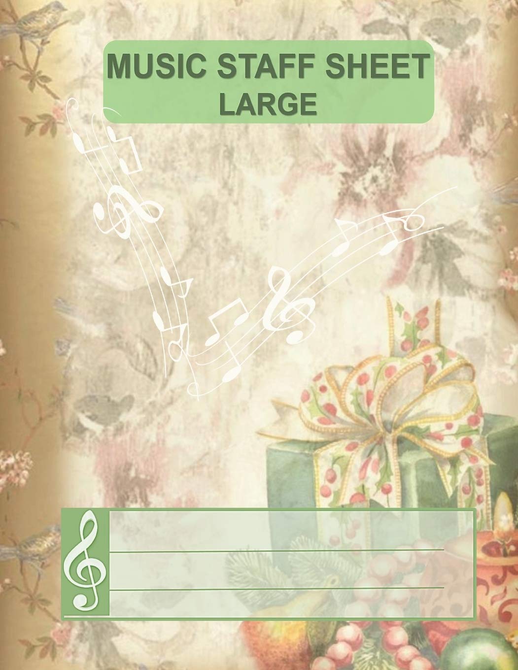 Music Staff Sheet Large: Song Writing Journal with Extra Large Lines ...