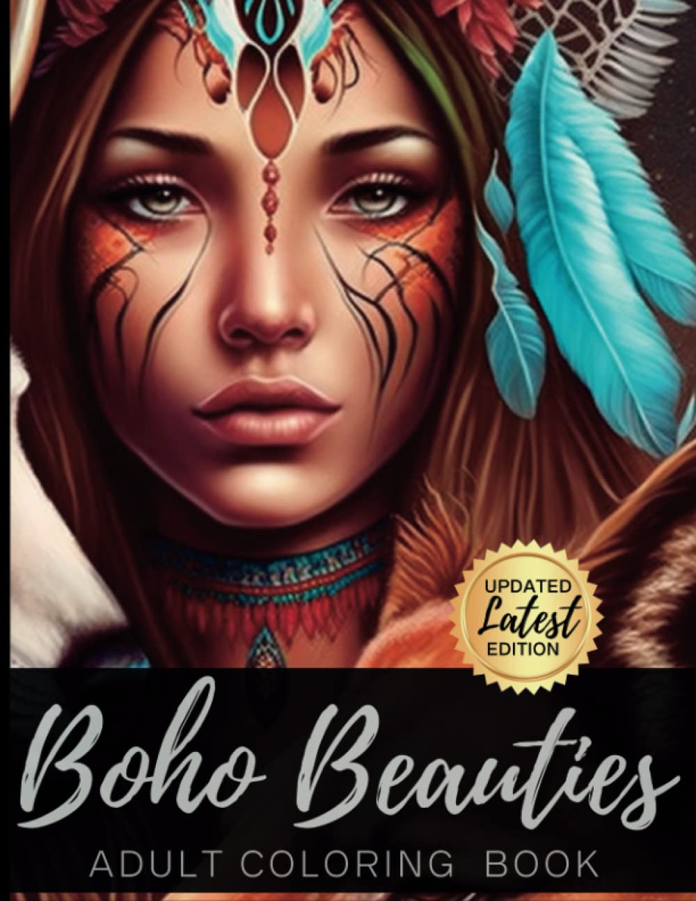 Boho Beauties Adult Coloring Book: Adult Art Coloring Book with ...