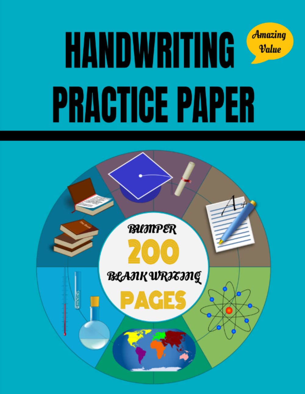 HANDWRITING PRACTICE PAPER: | Bumper 200-Page Dotted Line Notebook ...