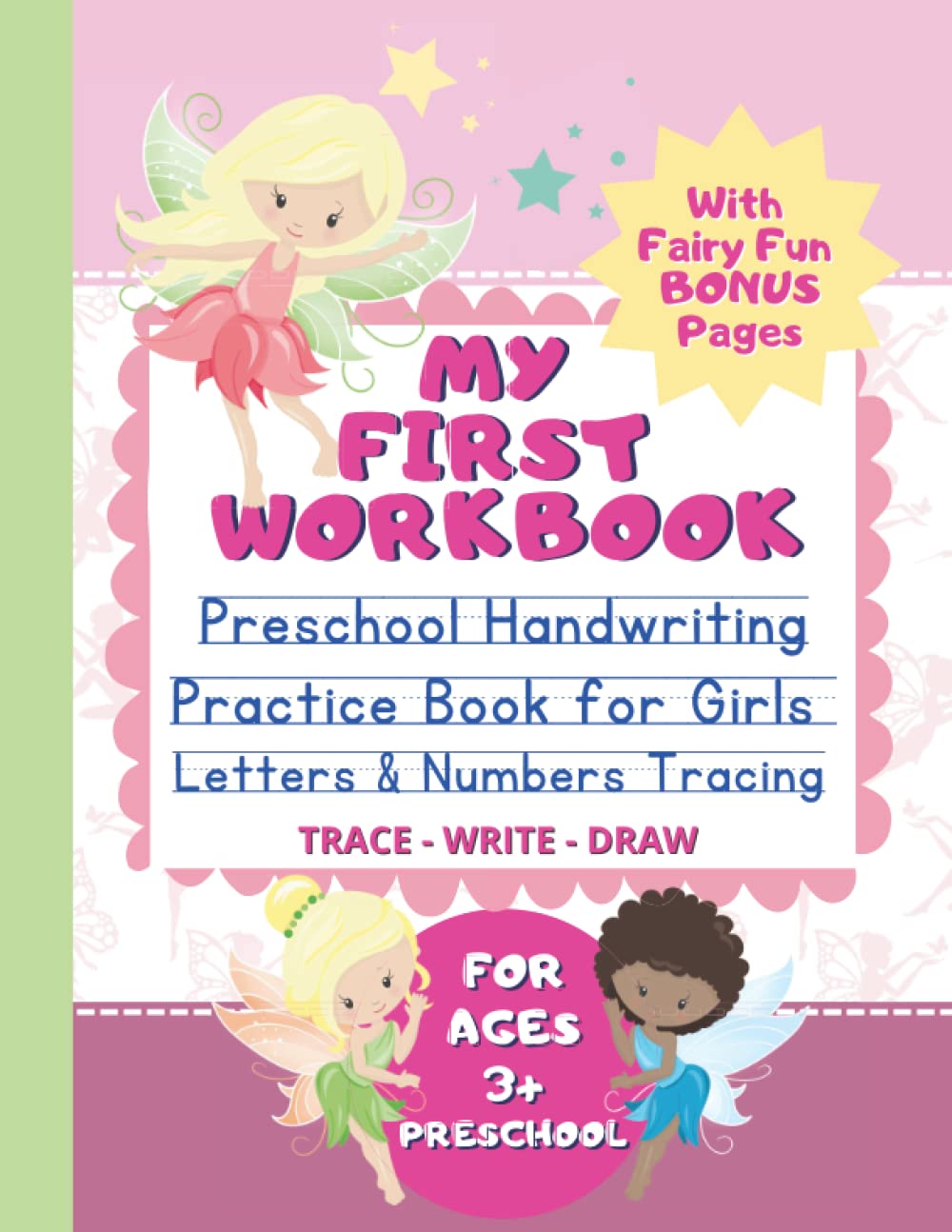 My First Workbook: Preschool Practice Handwriting Book For Girls ...