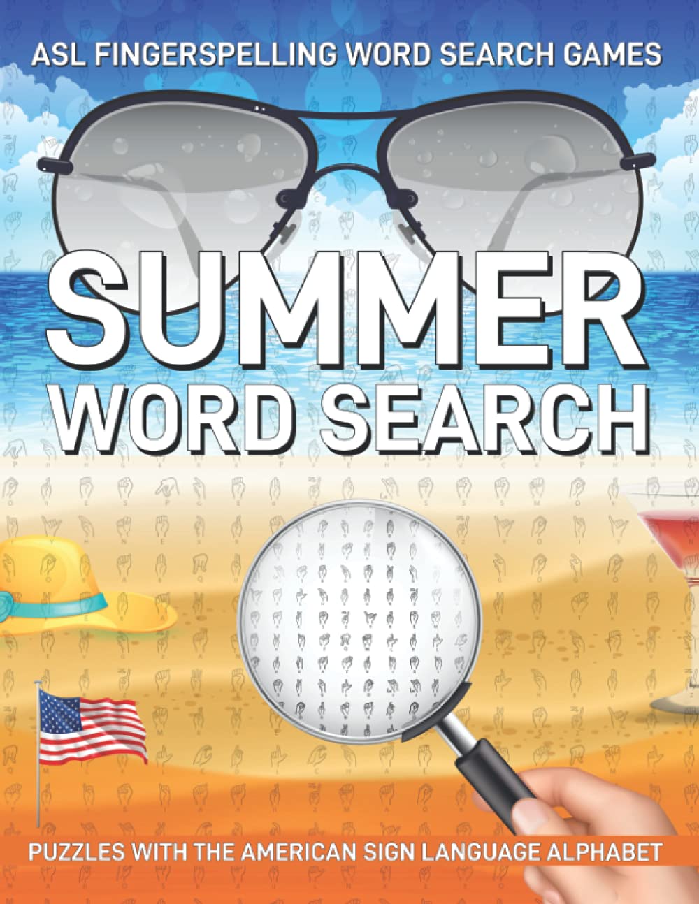ASL Fingerspelling Word Search Games: Summer Large Print Brain Games ...
