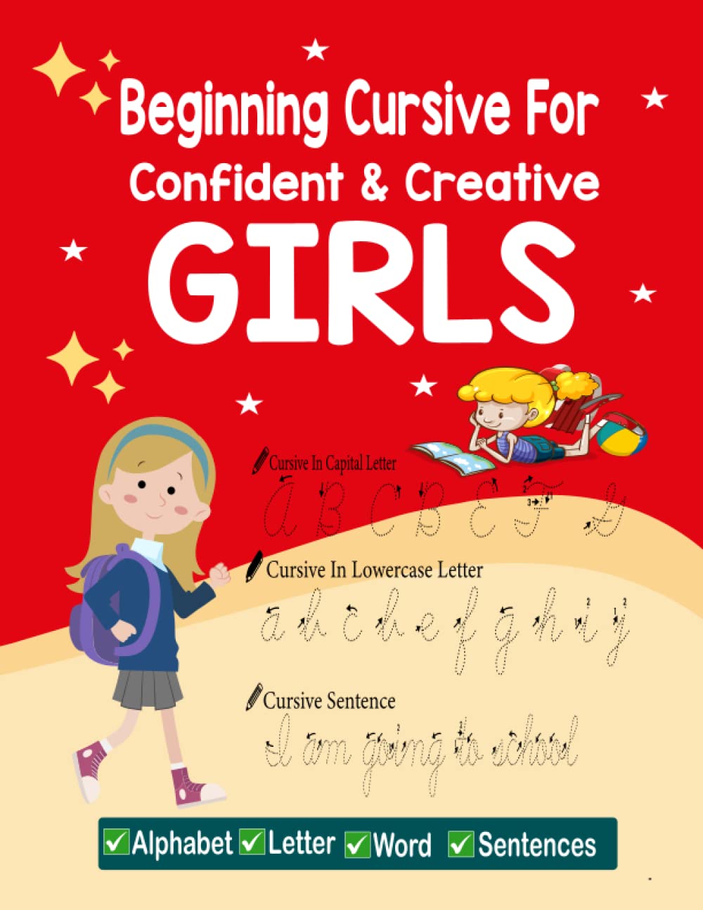 Beginning Cursive for Confident & Creative Girls: Handwriting Practice ...