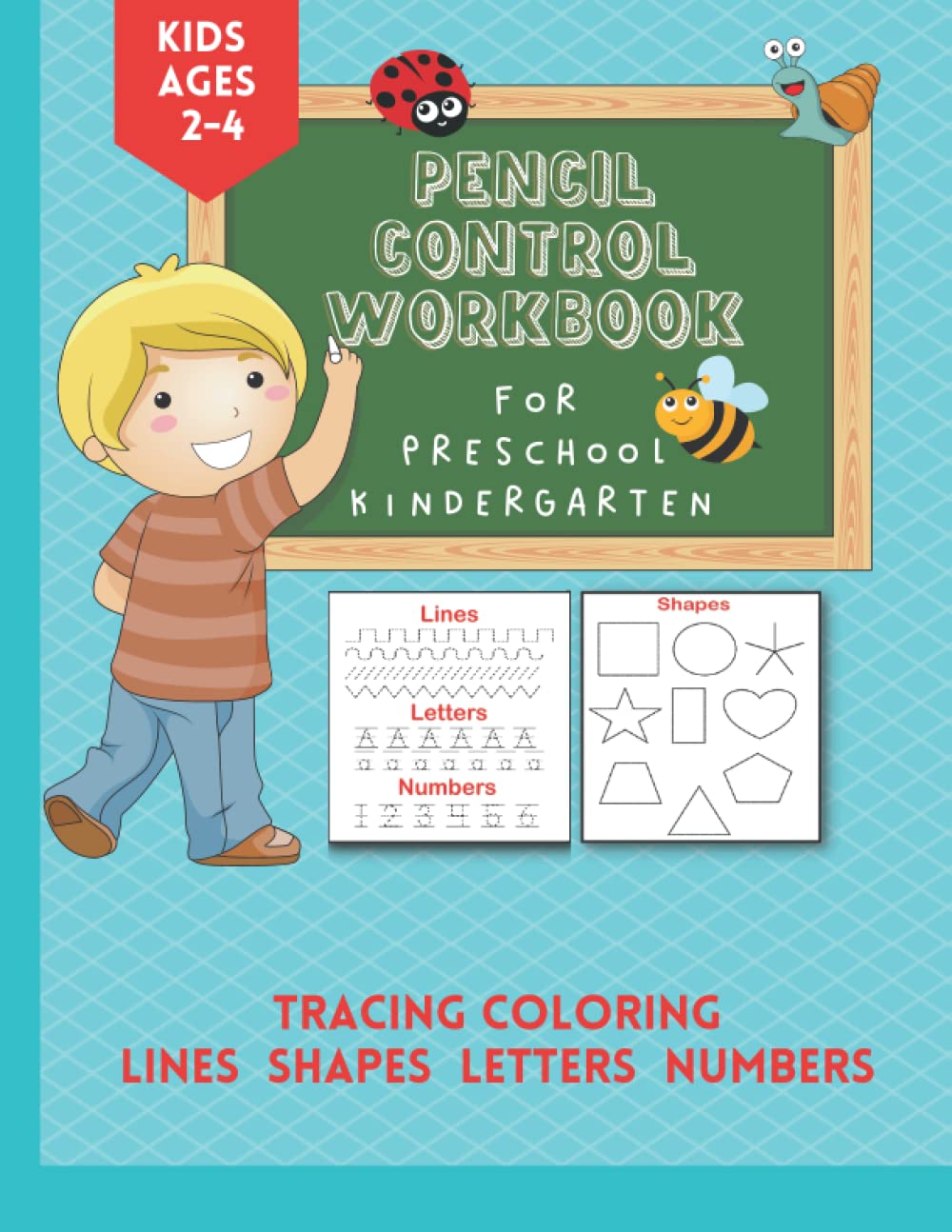 Pencil Control Workbook for Preschool Kindergarten: Line tracing ...