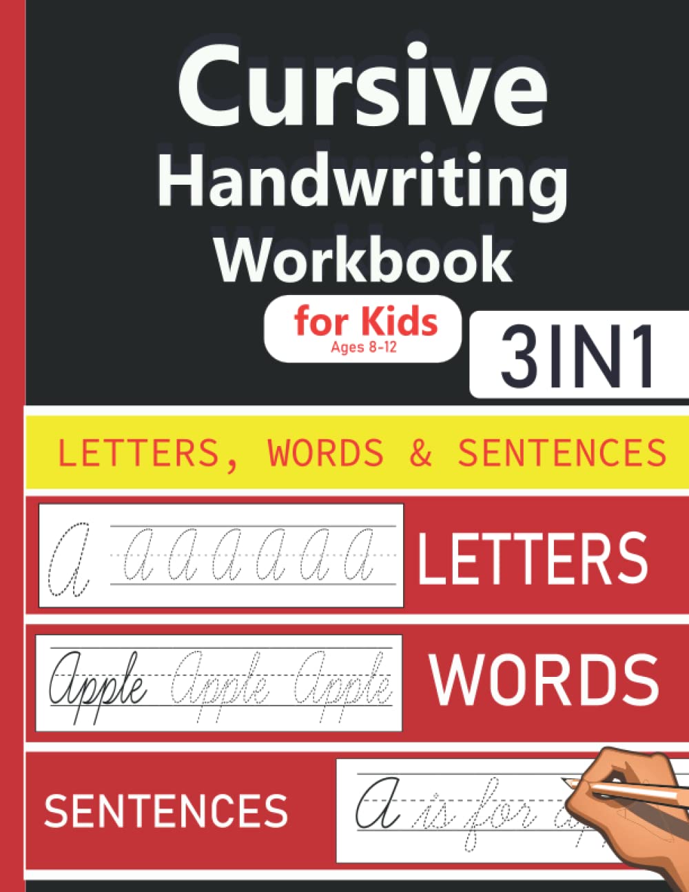Cursive Handwriting Workbook For Kids Age 8-12: Handwriting Workbook ...