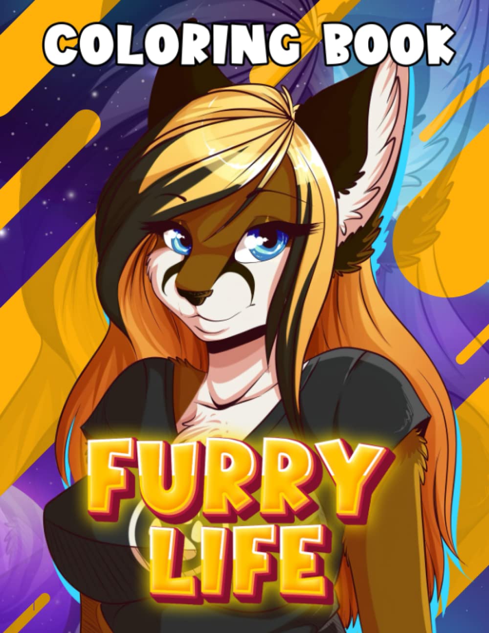 Furry Life Coloring Book: A Fantasy Coloring Book Featuring A Beautiful ...