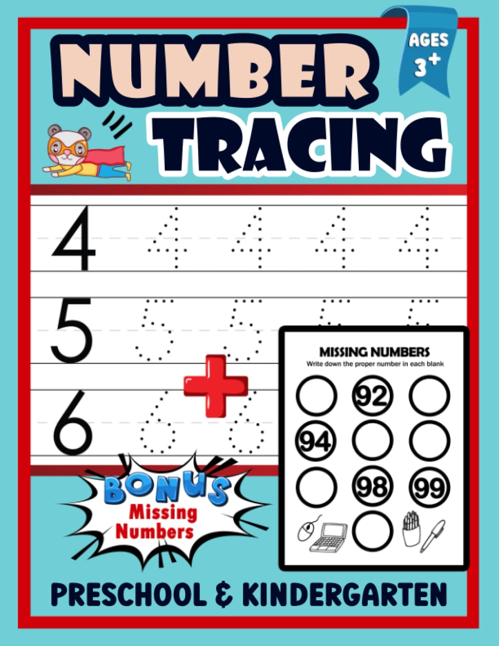 My First Math Number Tracing Workbook for Preschoolers, Pre-K ...