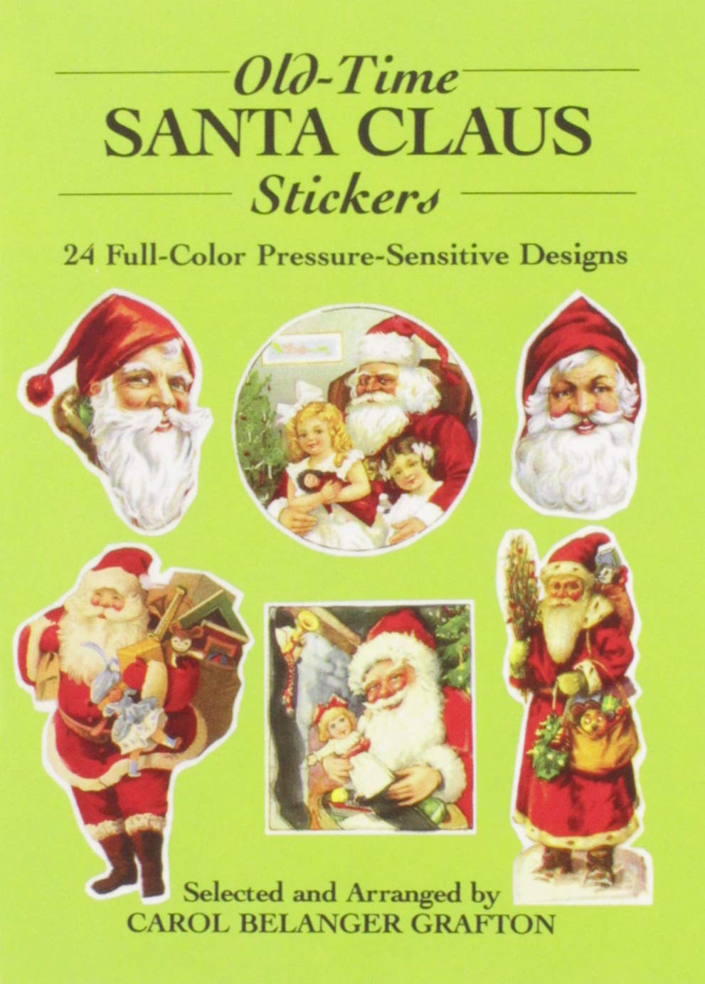 Old-Time Santa Claus Stickers: 24 Full-Color Pressure-Sensitive Designs ...