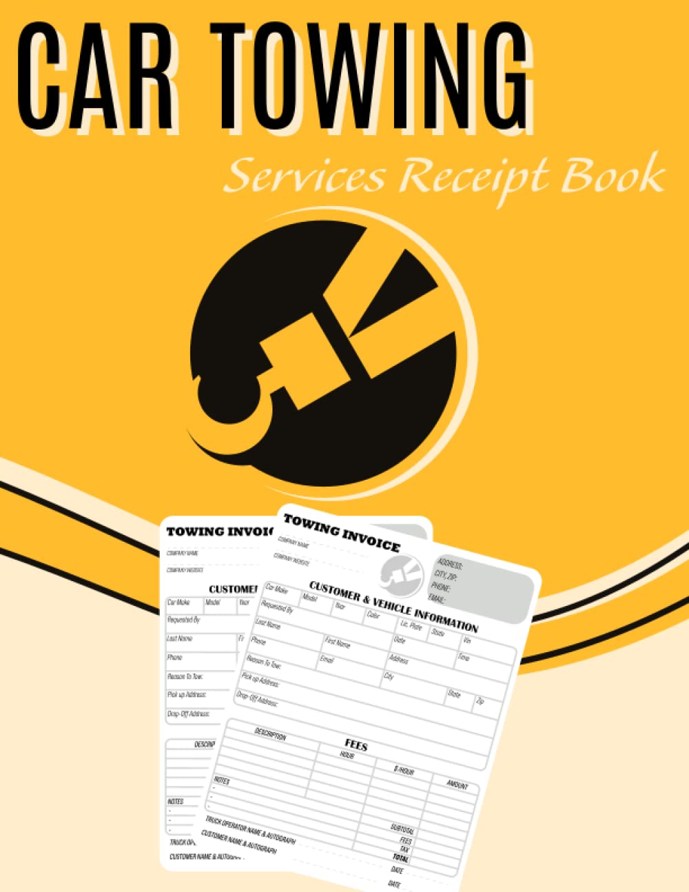 Car Towing Services Receipt Book: Towing Invoices, Car towing company ...