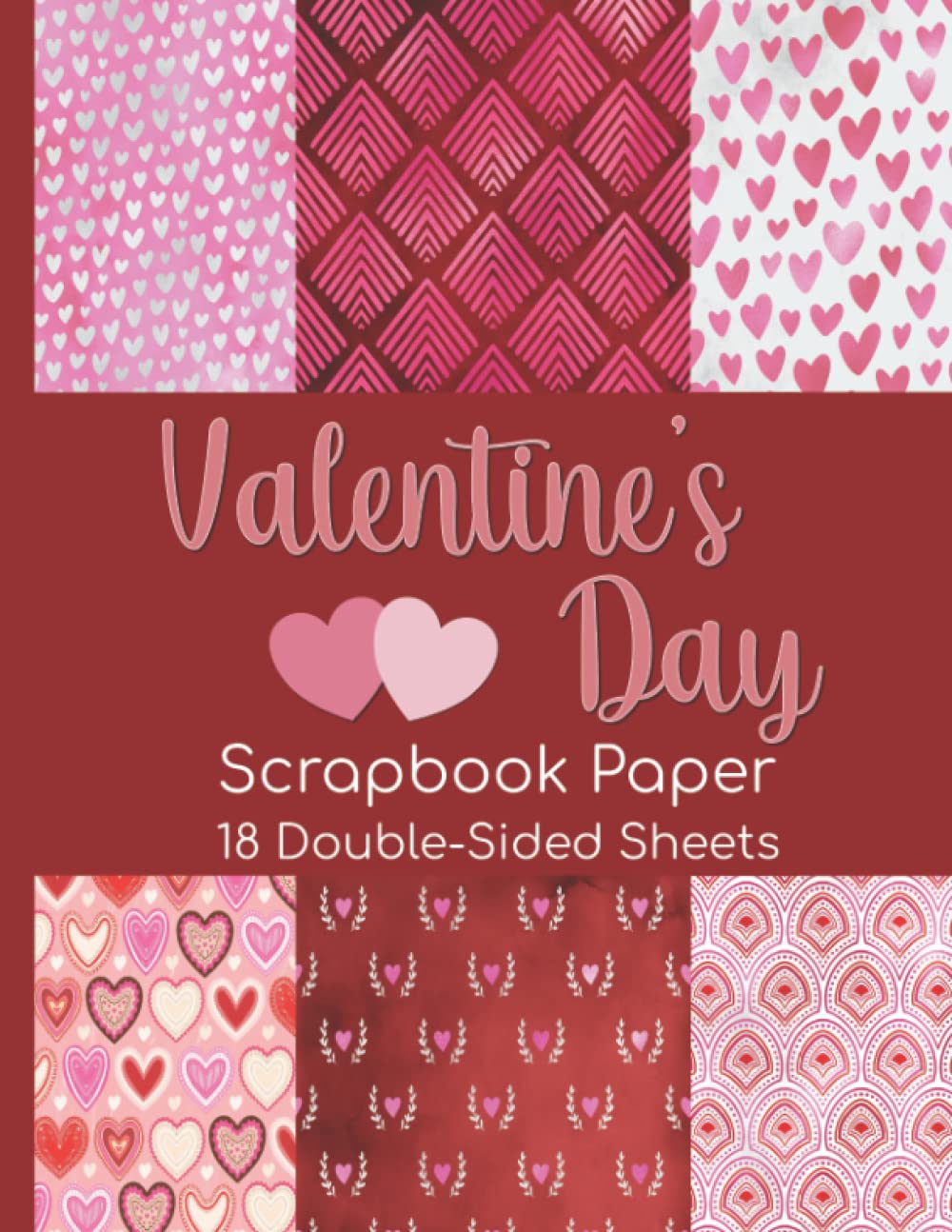 Valentine's Day Scrapbook Paper - 18 Double-Sided Sheets: Boho Theme ...