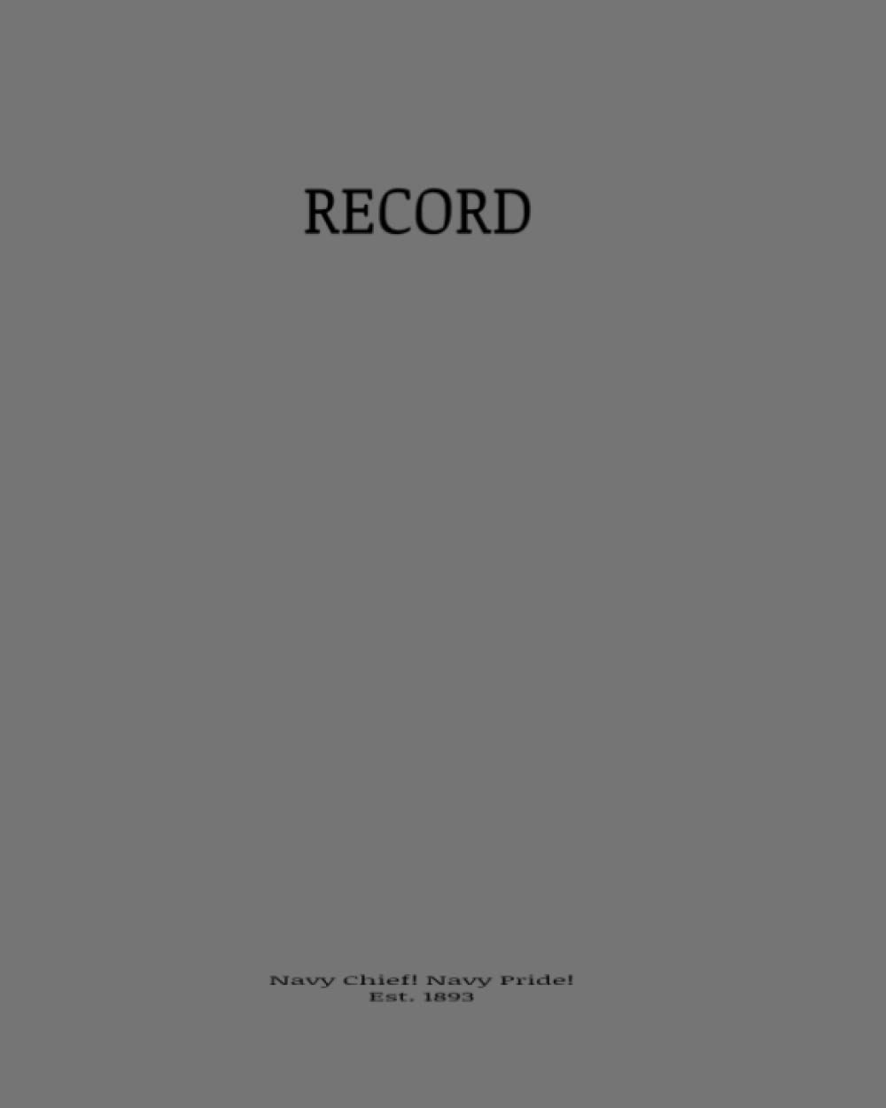 Record Book: Custom US Navy Chief log book: Journal, Log book, note ...