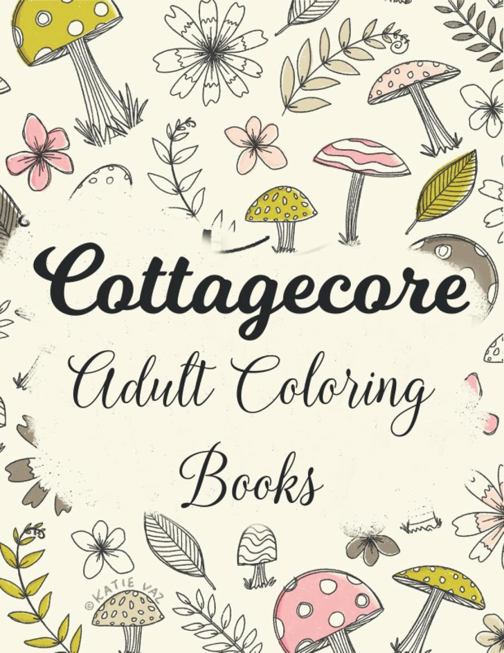 Cottagecore Adult Coloring Books: A Relaxing Coloring Book Of Cottages ...
