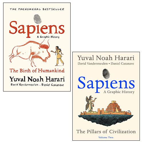 Sapiens A Graphic History 2 Books Collection Set By Yuval Noah Harari ...