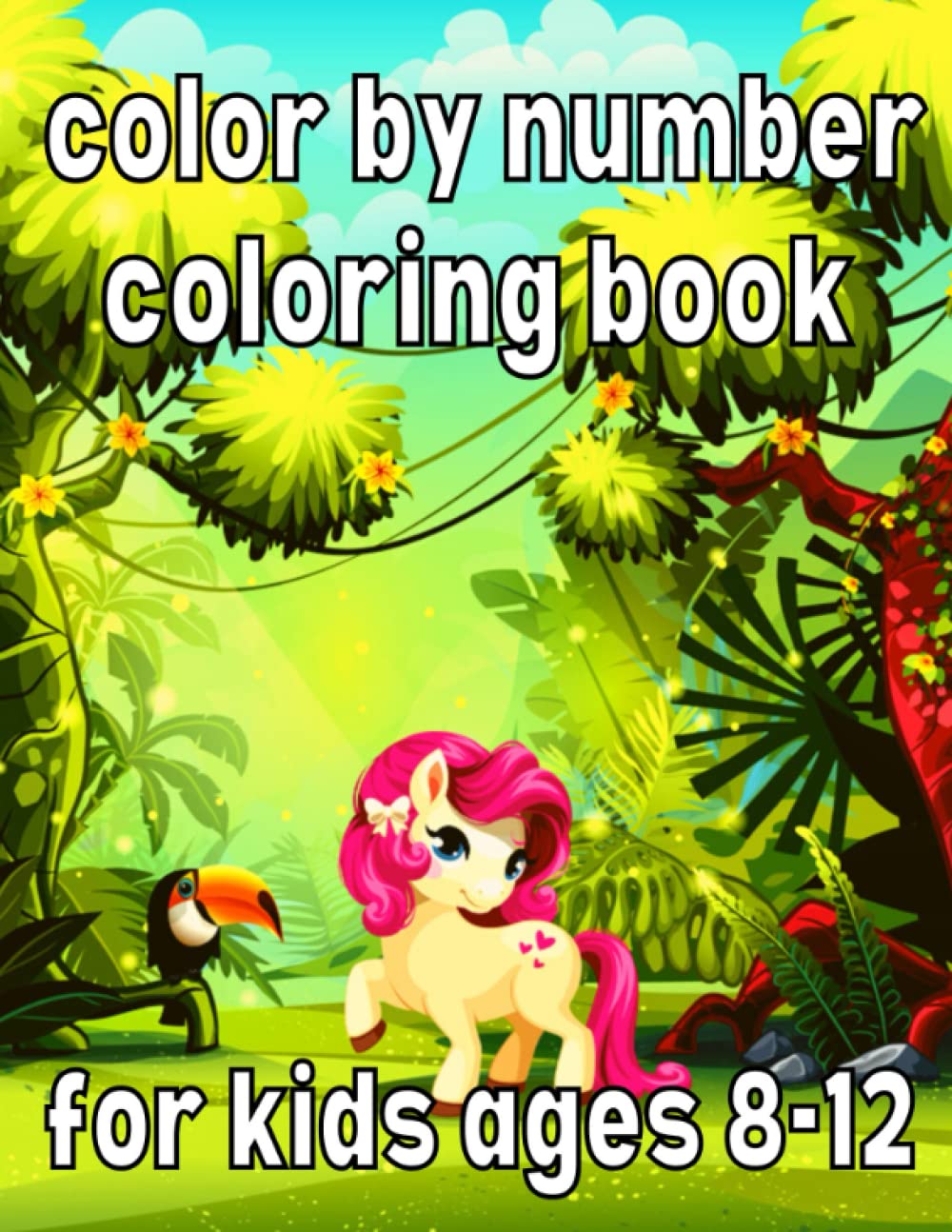 Color By Number Coloring Book For Kids Ages 8-12: Large Print Birds ...