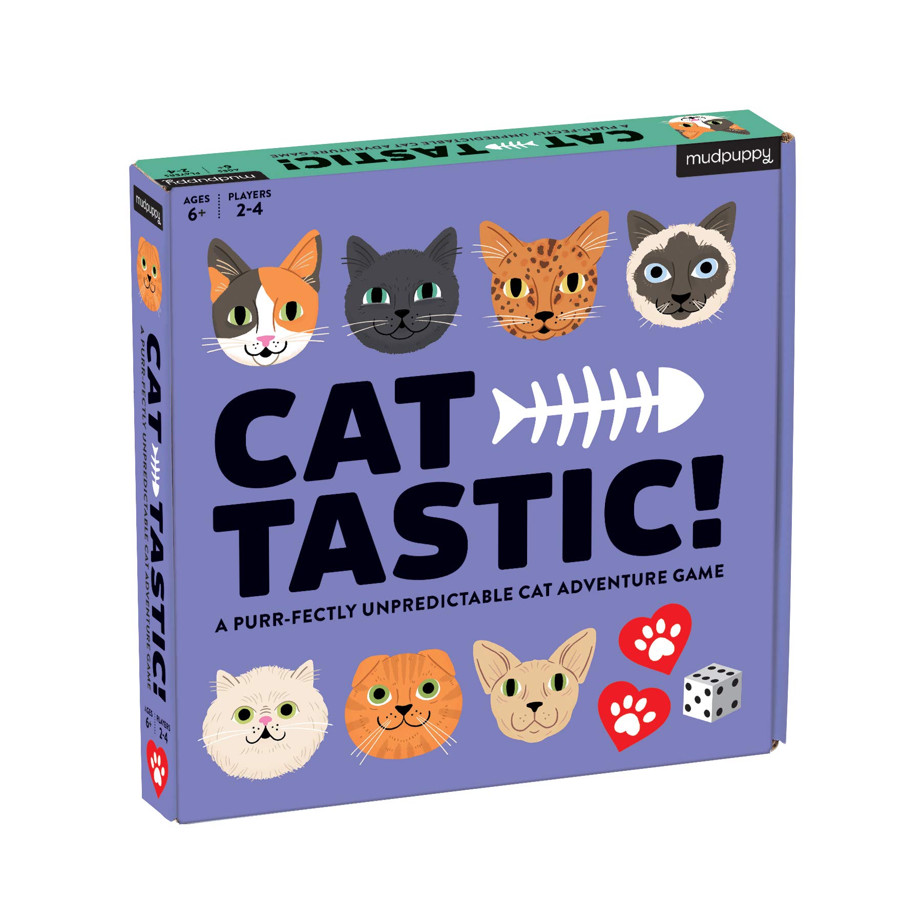 Mudpuppy Cat-Tastic! Board Game – Exciting Cat Board Game for 2-4 ...
