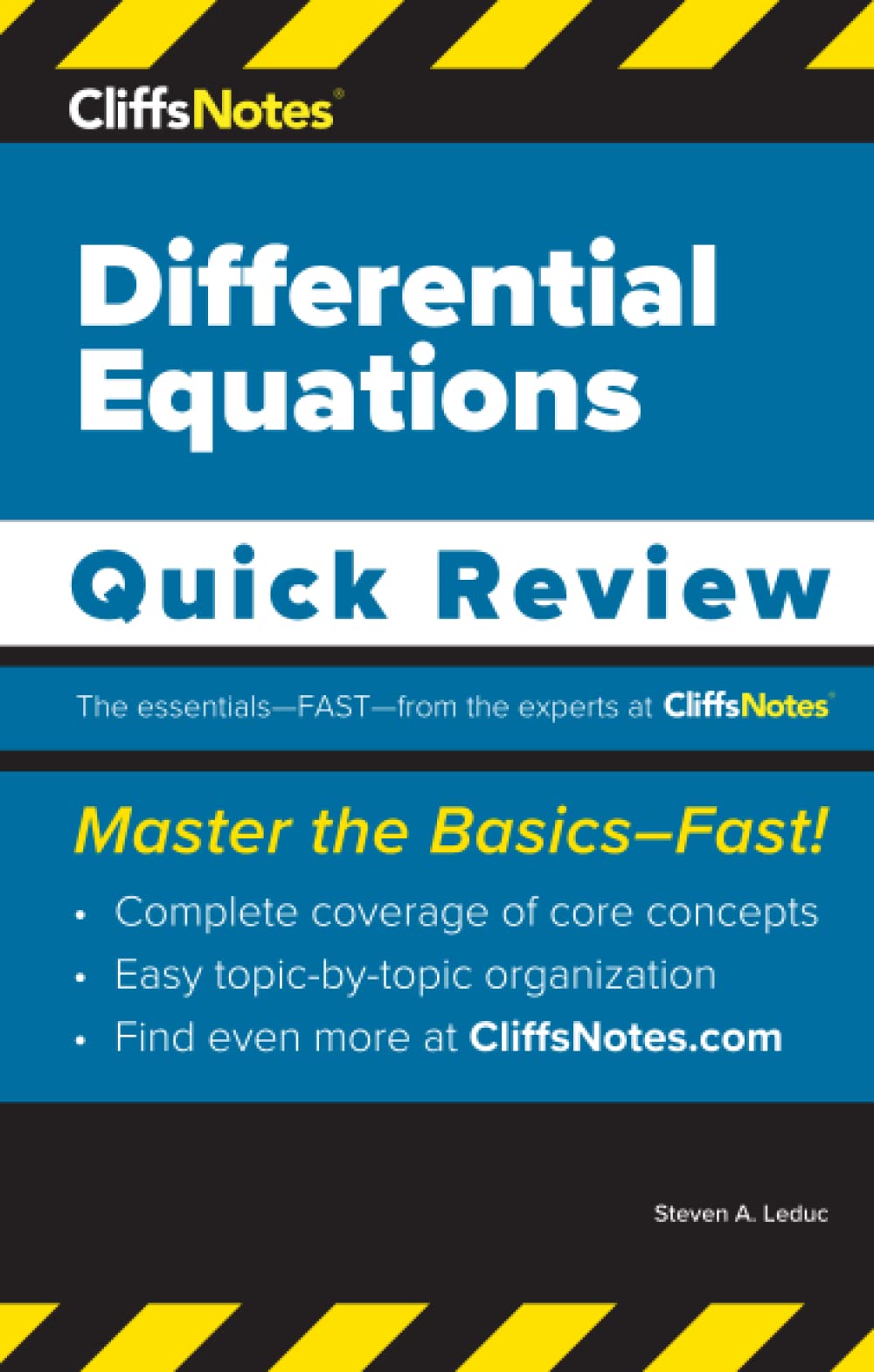 CliffsNotes Differential Equations: Quick Review by Steven A. Leduc ...