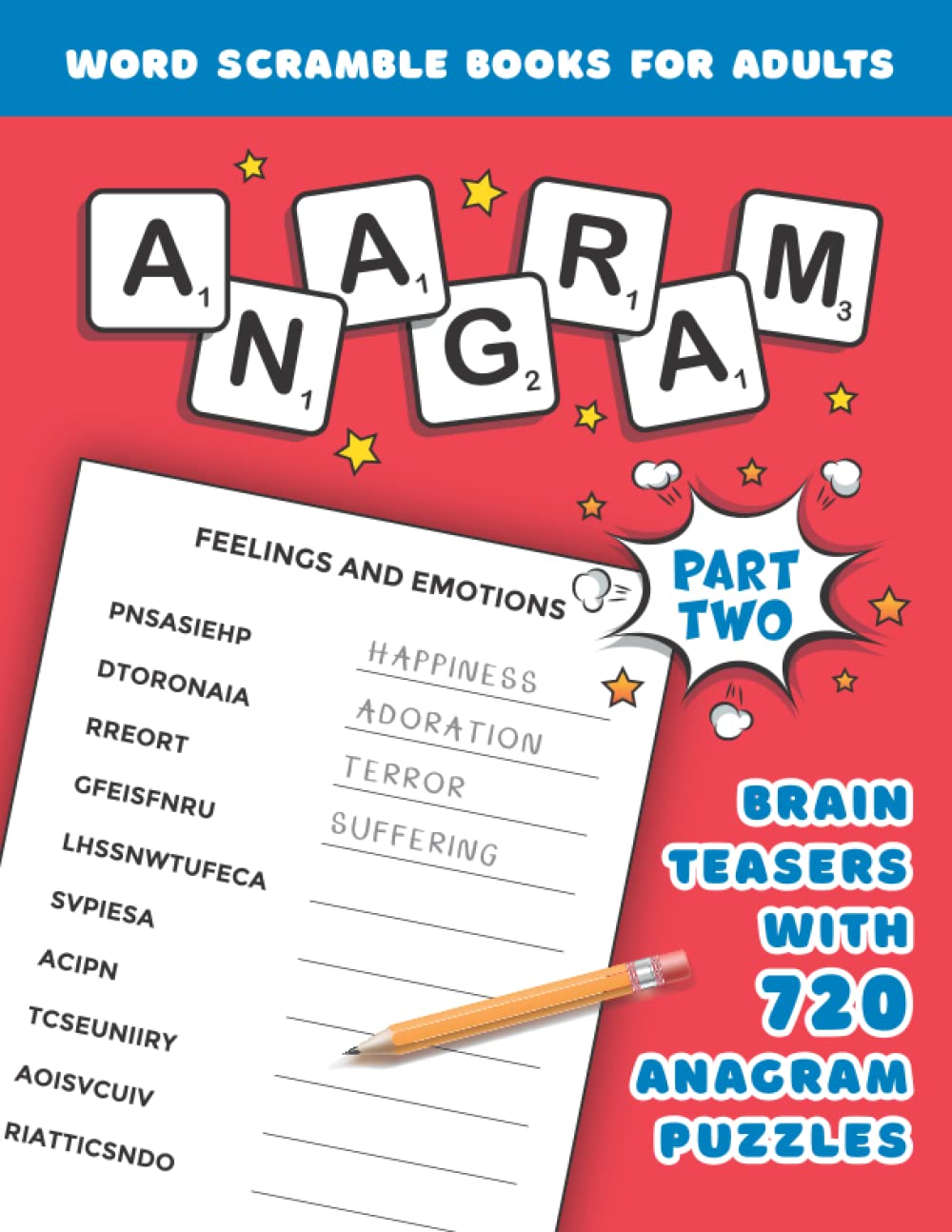 Word Scramble Books for Adults: Brain Teasers with 720 Anagram Puzzles ...