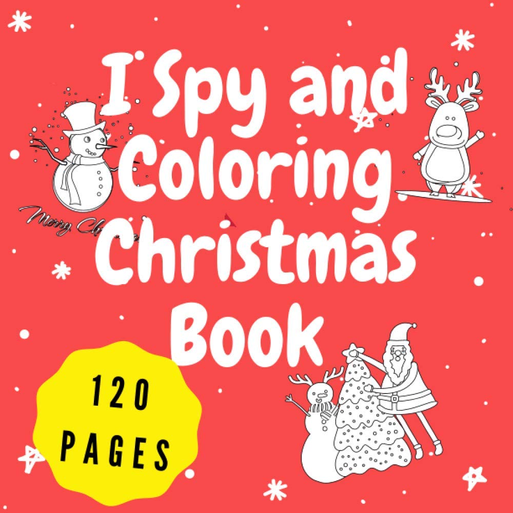 I Spy And Coloring Christmas Book: Activity Colouring Book For Child ...