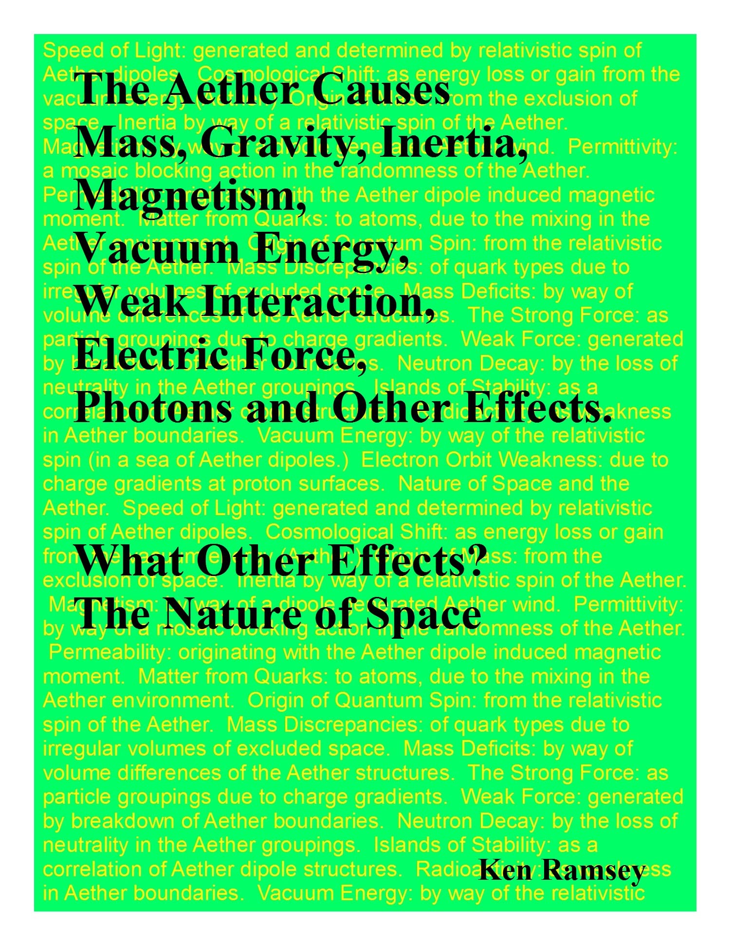 The Aether Causes Mass, Gravity, Inertia, Magnetism, Vacuum Energy ...