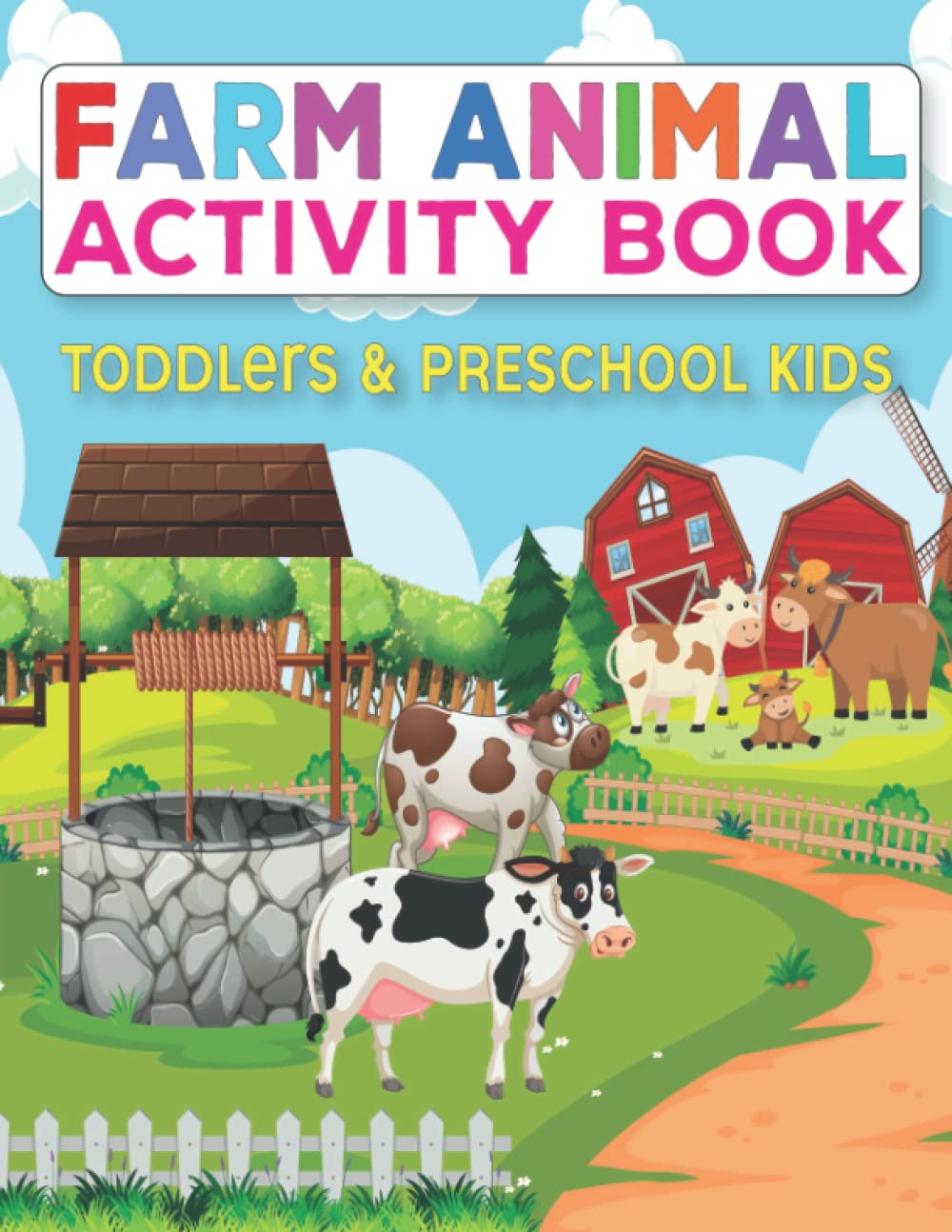 Farm Animal Activity Book For Toddlers & Preschool Kids: A Big Farm ...